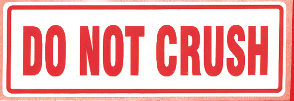 Do Not Crush Parcel Warning Label 148mm x 50mm